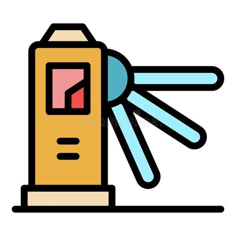 Turnstile Icon Color Outline Vector Stock Vector Illustration Of Thin Safety 230641543