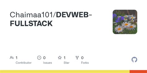 Github Chaimaa101devweb Fullstack