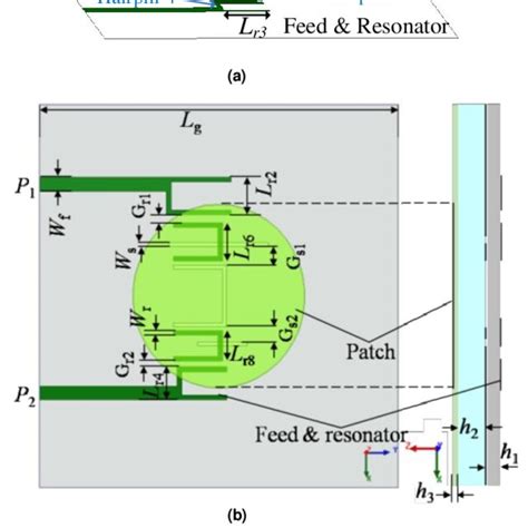 Topology Of The Proposed Dual Band Dual Cp Duplexing Antenna
