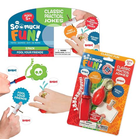 3 Pack Classic Practical Jokes Pack Of 12