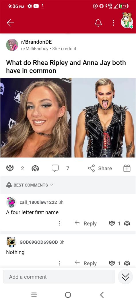 Can Someone Tell Me What Else Anna Jay And Rhea Ripley I Know They Are