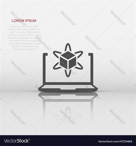 Computer Simulation Icon In Flat Style Vr Device Vector Image