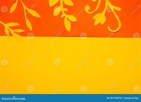 Orange Yellow Background On The Orange Part Yellow Flowers And Jungle