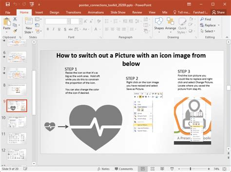 Animated Pointer Connections Template For PowerPoint