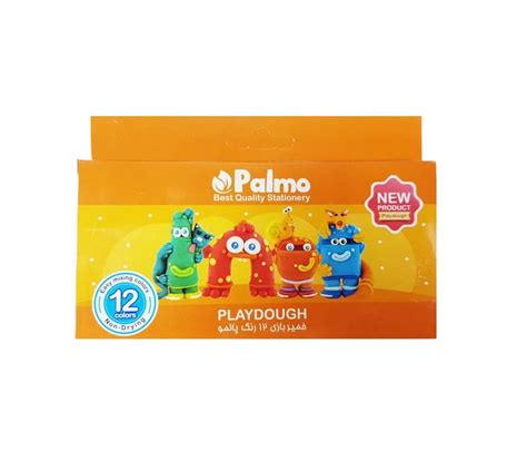 خمیر بازی 12 رنگ مقوایی پالمو
