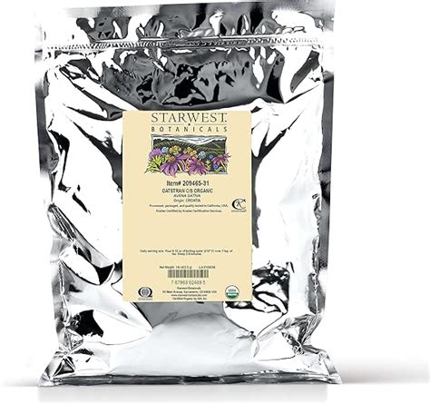 Starwest Botanicals Organic American Oatstraw Herb Loose Tea Cut And