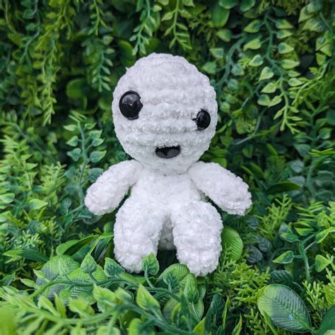 Made To Order Mini Velvet Kodama Tree Spirit Crochet Plushie Delaraes Creations