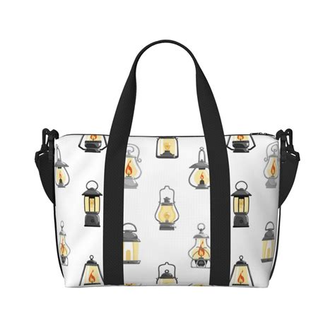 Travel Duffle Bag White Light Bulb Vintage Travel Tote Bags Carry On