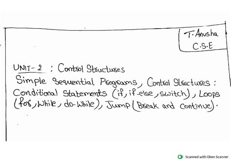 Cse 2 Control Structures Sequential Programs And Conditionals Studocu