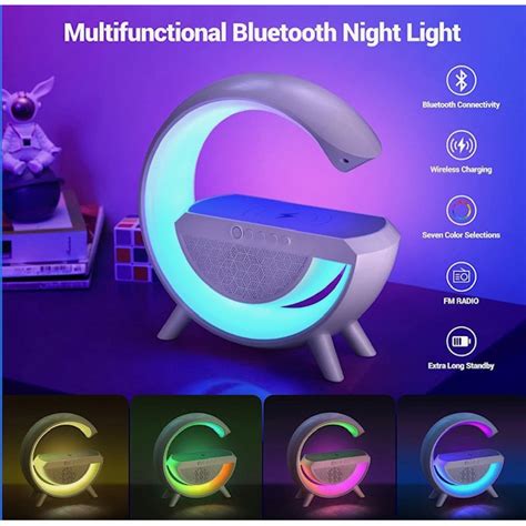 Smart LED RGB нощна лампа 10W 4 в 1 SeveShop с часовник високоговорител будилник със светлина