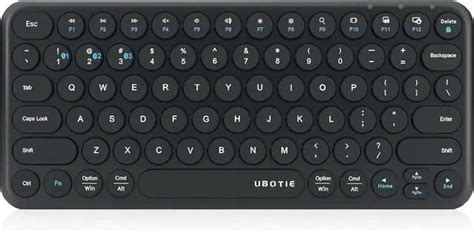 Ubotie Portable Slim Bluetooth Keyboard Wireless Colorful Compact