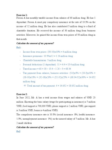 Exercise Eit And Pit 1 Pdf Value Added Tax Taxes