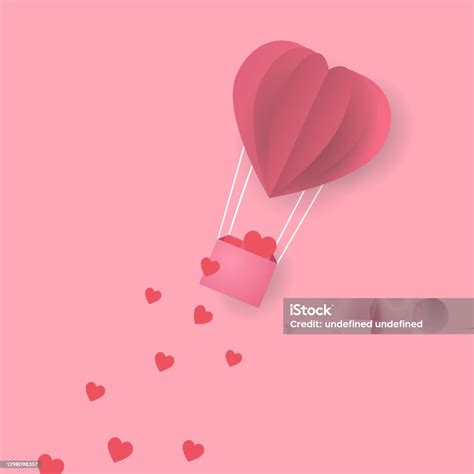 사랑의 개념의 전제 사랑 일러스트 종이 접기 는 하늘에 떠있는 풍선 비행을하고 떨어지는 마음 2월에 대한 스톡 벡터 아트 및 기타 이미지 Istock