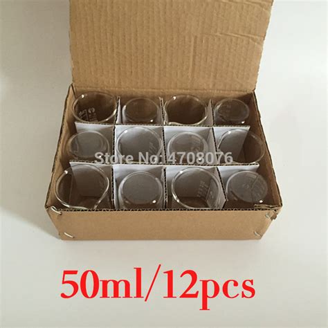 50ml 12pcs Set Pyrex Beaker Borosilicate Glass Lab Grandado