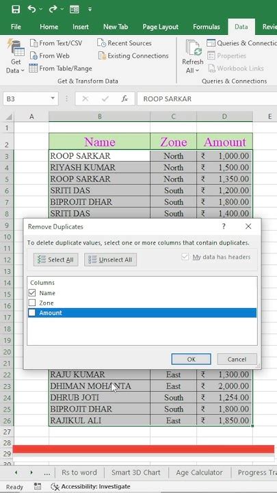 Duplicate Value Exceltips Shortsvideo Youtube