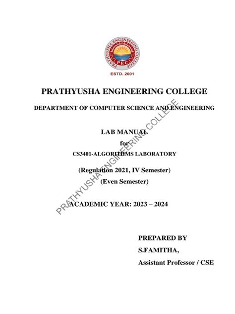 Cs3401 Lab Manual Pdf