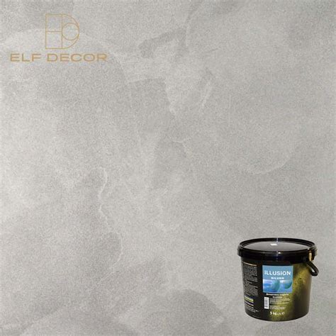 Декоративная краска Illusion Silver, с серебристым отливом эффект ...