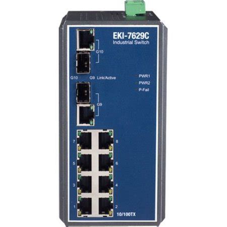 Advantech 8 Port 10 100Mbps 2G Combo Unmanaged Ethernet Switch 10 60C EKI 7629C AE Zoro