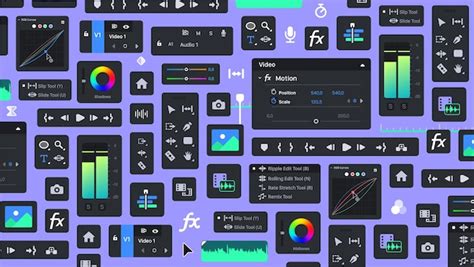 Premium Vector Background Of Video Editor Processing Tools Tool