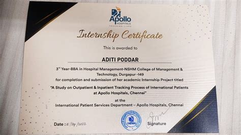 aditi poddar on linkedin internship experience hospitals share