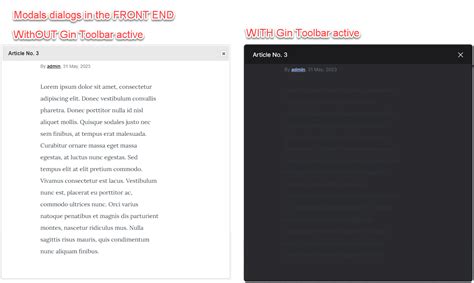 Using Gin Toolbar Leaks CSS To Modals 3363914 Drupal Org