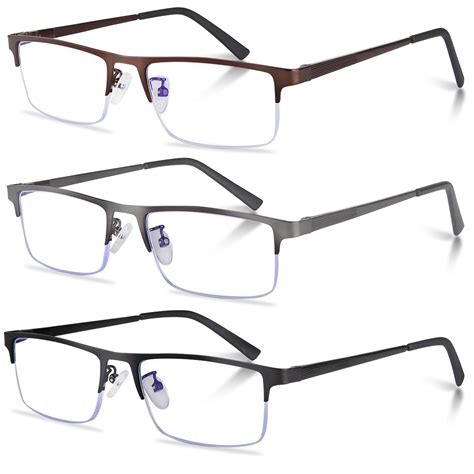 Anourney 3 Pack Reading Glasses For Men Lightweight
