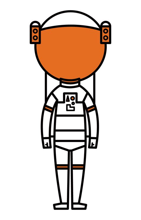 우주복의 그림 무료 일러스트 소재집 Kukukeke