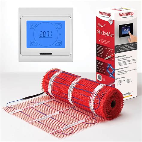 Warmup 4m² Electric Underfloor Heating Sticky Mat And Sunstone White