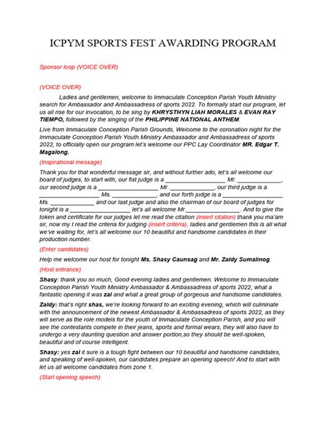 Script For Awarding Pdf