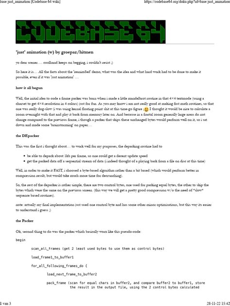 Base Just Animation Codebase 64 Wiki Pdf Computing Computer