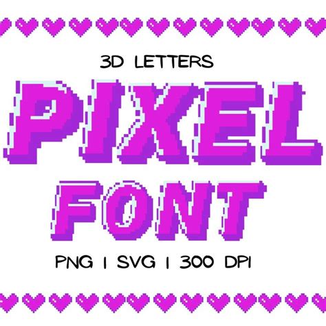 Pink Pixel Font SVG PNG Arcade Game Font Svg Png Game Font Svg Png Gamer Font Svg Retro