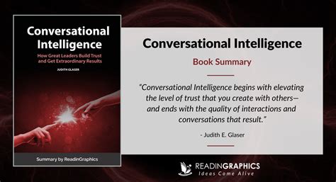 Book Summary Conversational Intelligence Judith Glaser