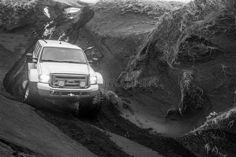 Offroad Vehicle Driving Through Extreme Terrain In Iceland Editorial Image Image Of Beach