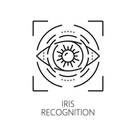 Iris Recognition Identification Verification Icon Stock Vector