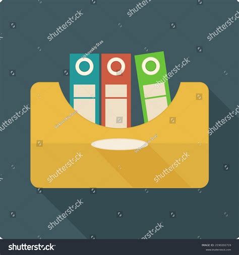 Document Folder Icon Flat Design Vector Stock Vector Royalty Free Shutterstock