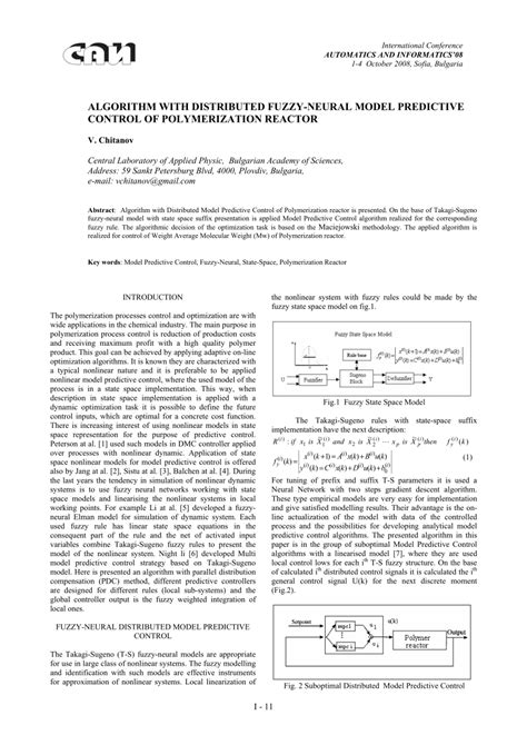 pdf algorithm with distributed fuzzy neural model predictive control