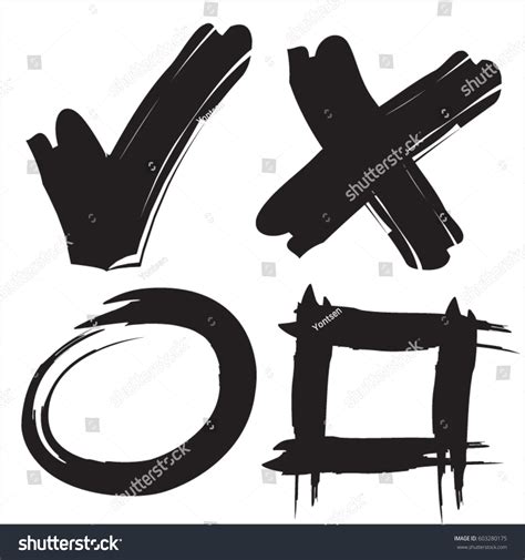 Cross Hook Collection Check Marks Icons Vector De Stock Libre De