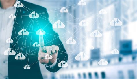 Premium Photo Man Touching Connect To Data Information On The Cloud Computing Technology
