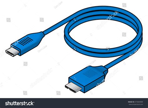 Usb Universal Serial Bus Cable Usb Stock Vector Royalty Free 373069999 Shutterstock
