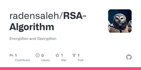Github Radensaleh Rsa Algorithm Encryption And Decryption