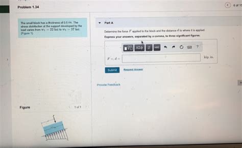 Solved 36 Of 1s Problem 1 34 The Small Block Has A Thickness Chegg Com