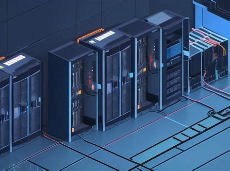 Premium AI Image Dark Data Nexus Connection Network In Servers Data Center