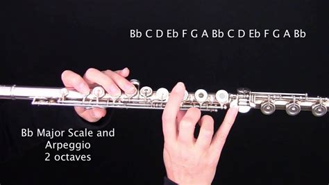 B Flat Bb Major Scale And Arpeggio For Flute Learn Flute Online