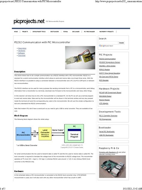 Rs232 Communication With Pic Microcontroller Pdf Microcontroller