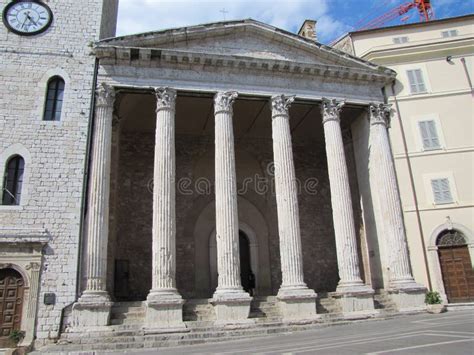 Assisi Italy Provides Ancient Architectural Building Designs Stock