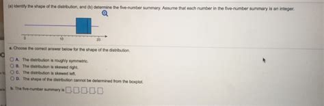 Solved A Identify The Shape Of The Distribution And B