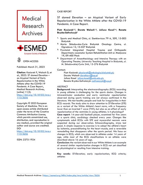 Pdf St Domed Elevation An Atypical Variant Of Early Repolarization