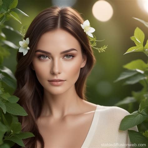 Natural Beauty Sustainable Fashion Campaign Stable Diffusion Online