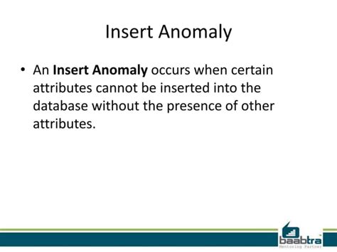Anomalies In Database Pptx