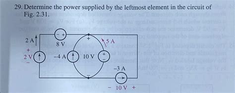 Solved Determine The Power Supplied By The Leftmost Element Chegg
